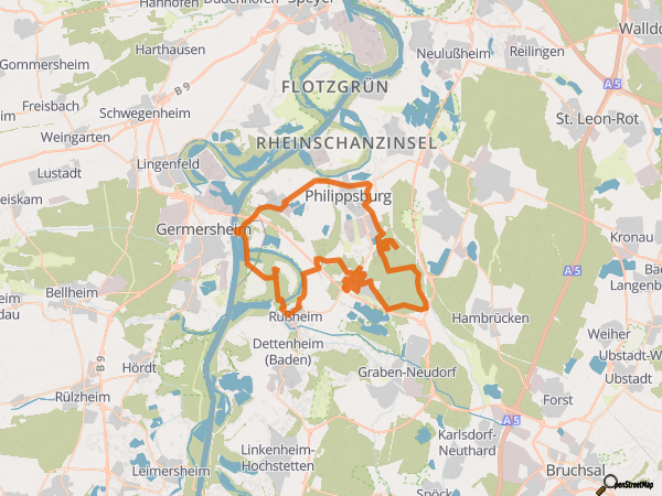 Naviki – Radwanderweg um Philippsburg - Route 1