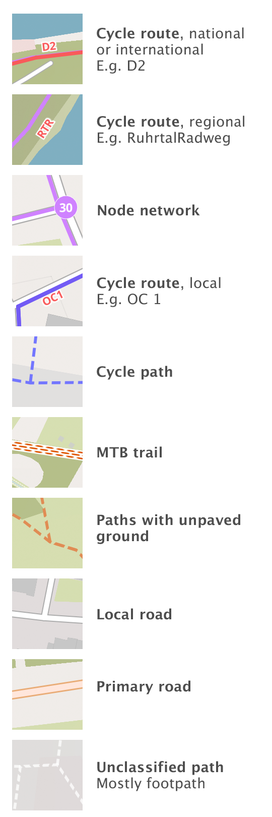 Naviki Maps - Legend